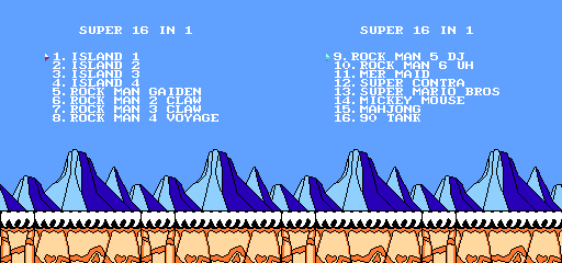 16-in-1 (YHC8002-01) - Details - Game - FC Gallery