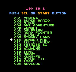 190合1(PAL Home Computer 3600) - 详情 - 游戏 - FC图库