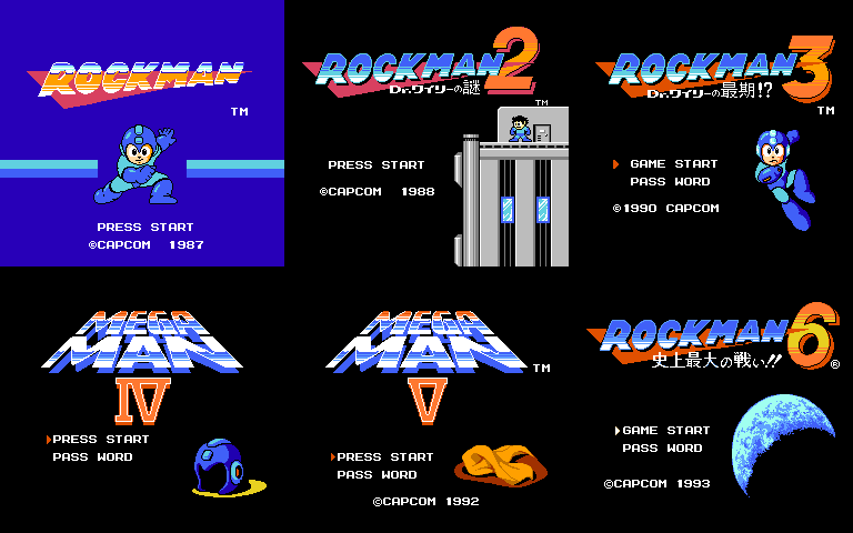 6-in-1 (Rockman Series 2) - Details - Game - FC Gallery