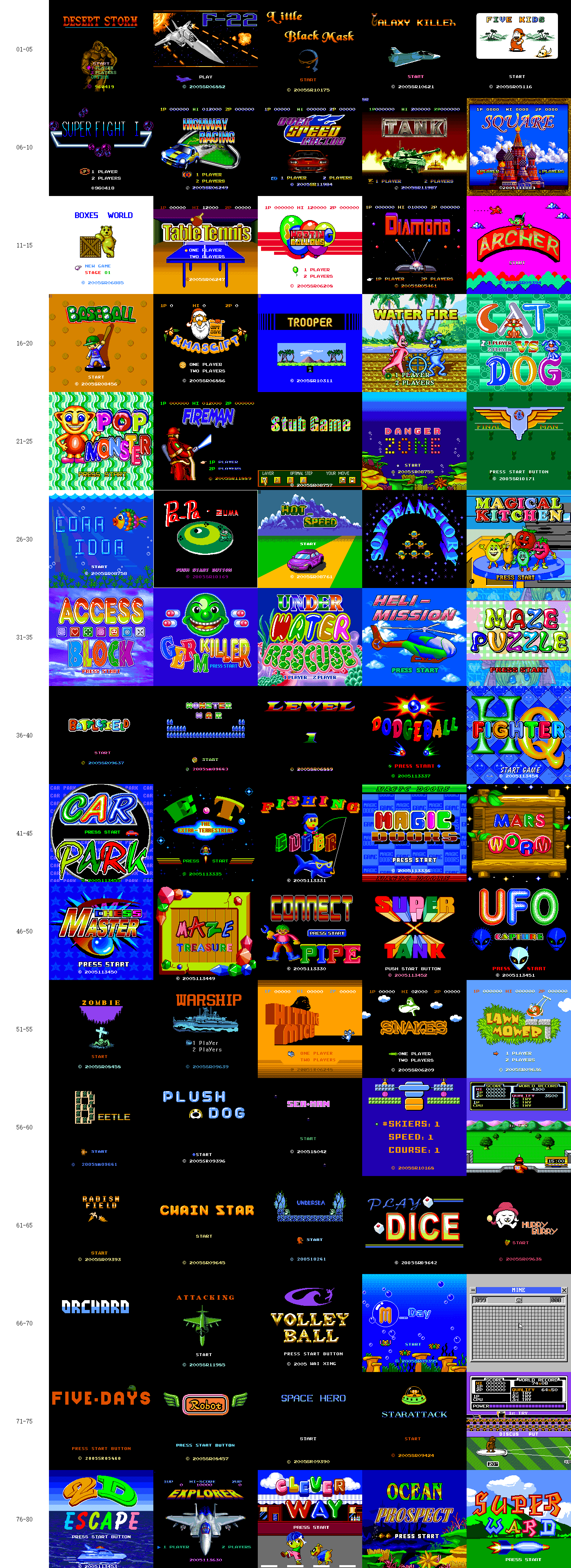 80-in-1 (MJ8500) - Details - Game - FC Gallery